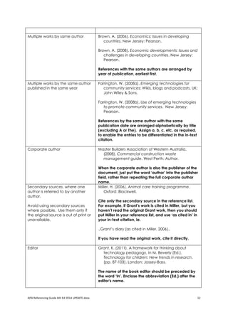 Apa referencing guide 6th ed 2014 update | PDF