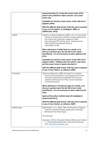 Apa referencing guide 6th ed 2014 update | PDF