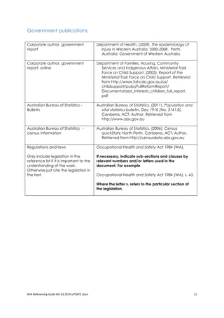 Apa referencing guide 6th ed 2014 update | PDF