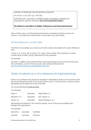 Apa referencing guide 6th ed 2014 update | PDF