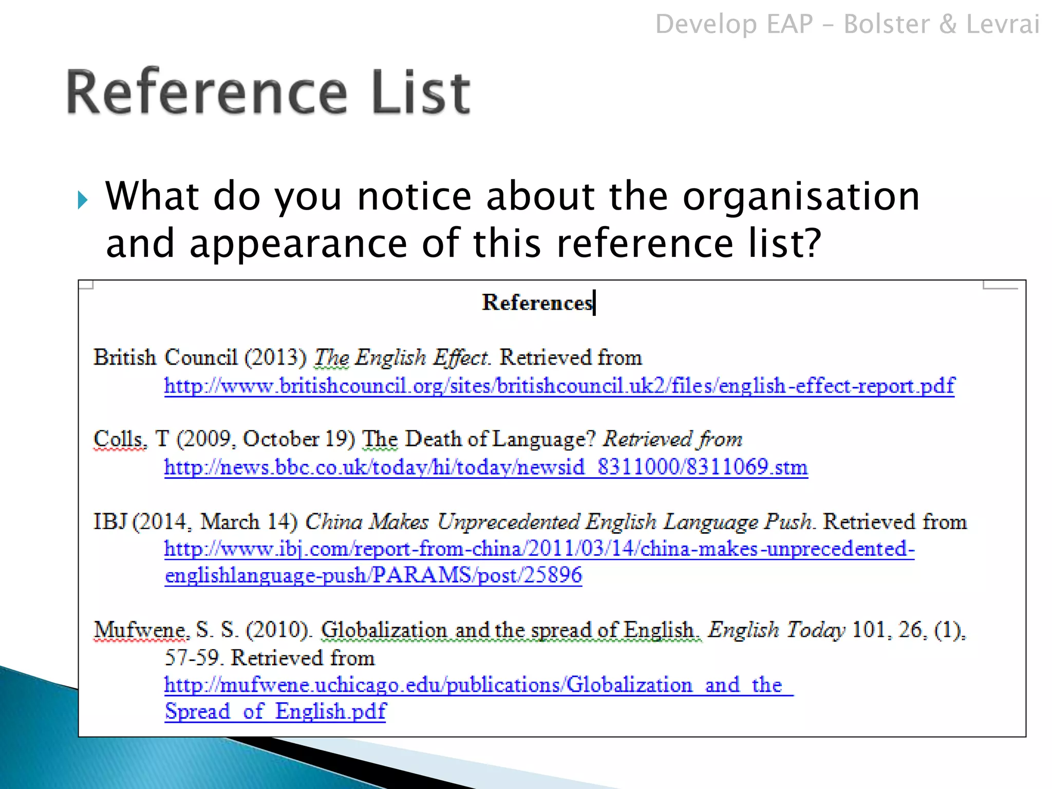 APA referencing style | PPTX | Homework and Study | Education