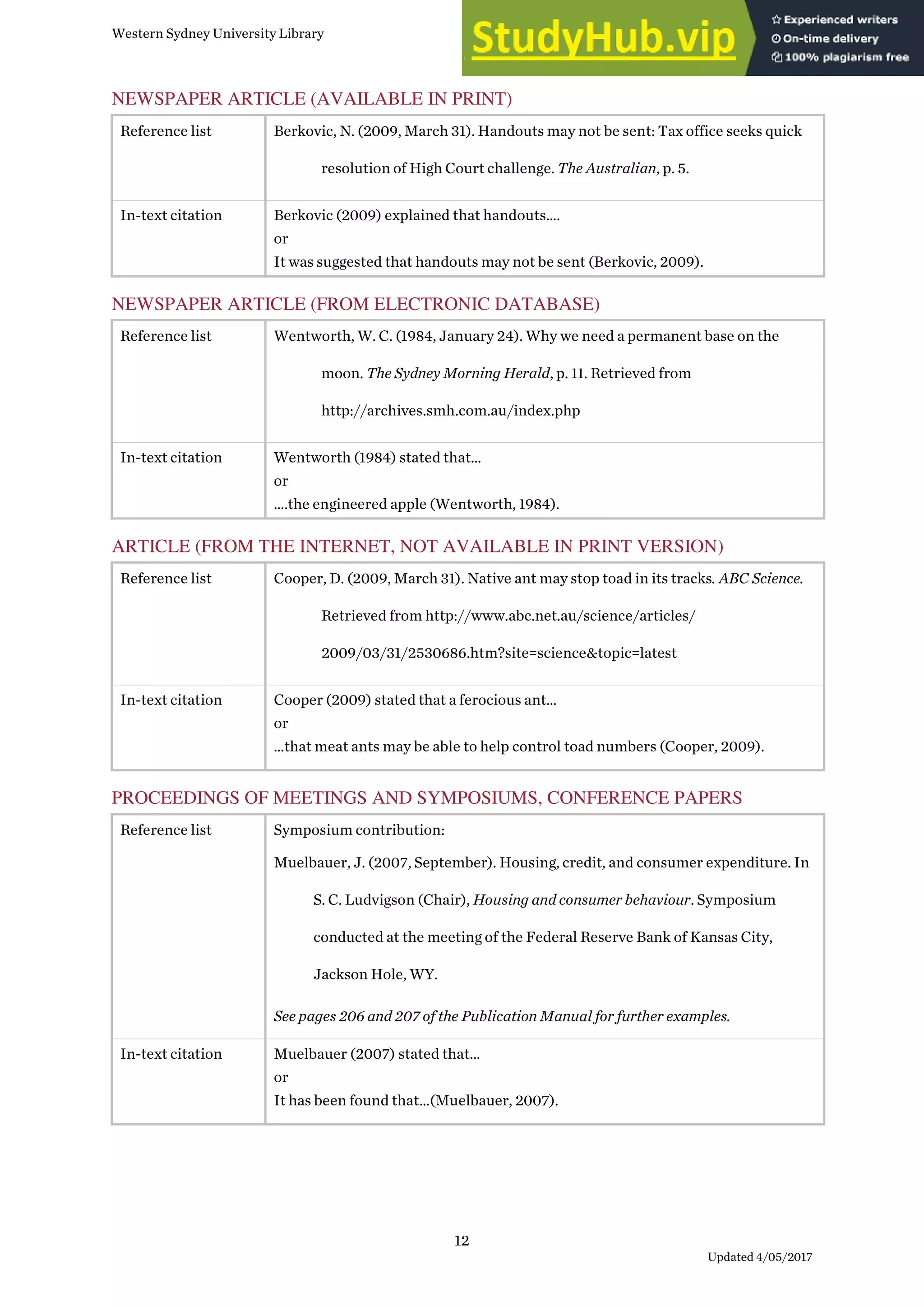 APA Referencing Style | PDF