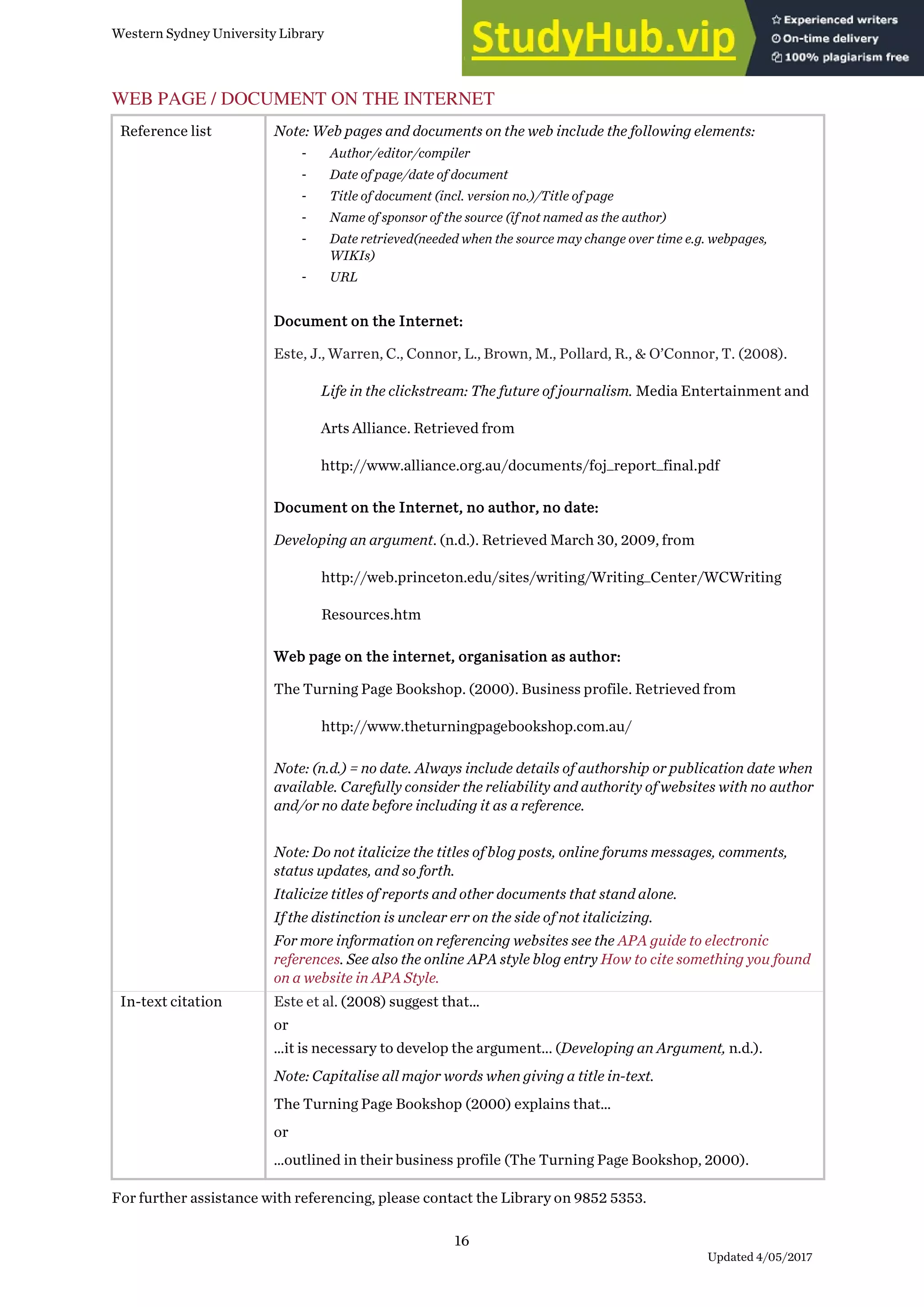 APA Referencing Style | PDF