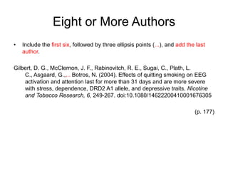 APA Reference Lists 6th Ed. | PPTX