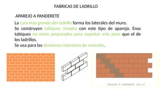 tipos de aparejo de ladrillo mas comunes | PPTX