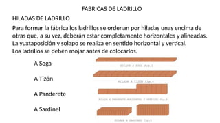 tipos de aparejo de ladrillo mas comunes | PPTX