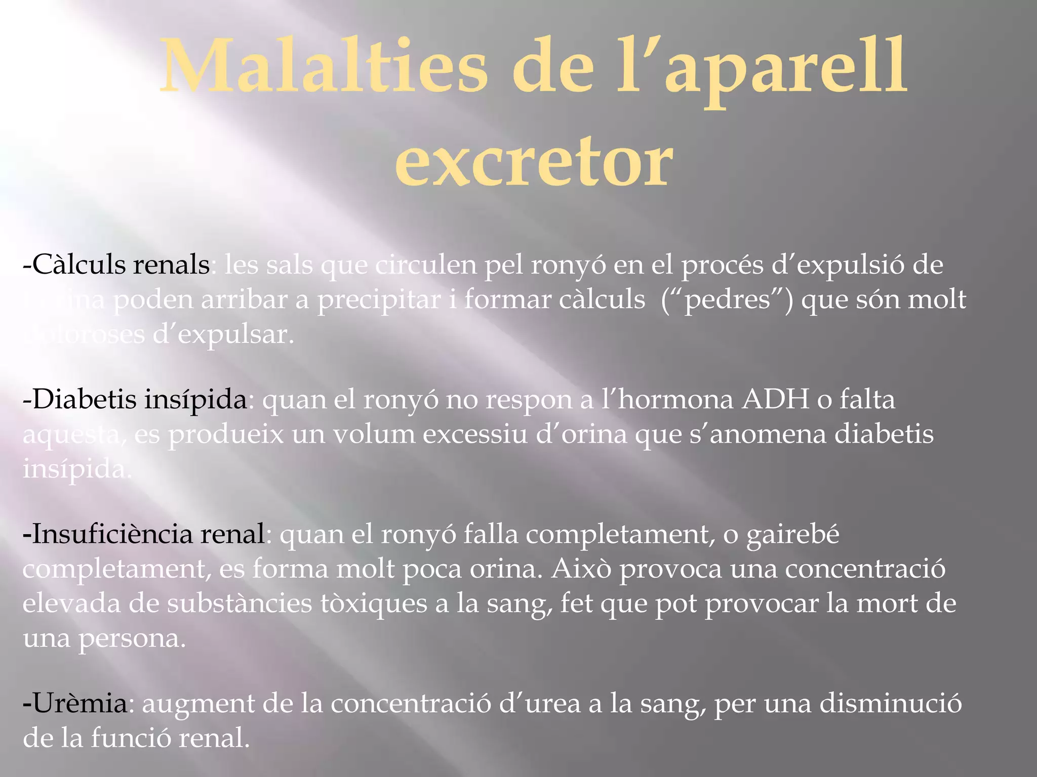 Aparell excretor | PPT