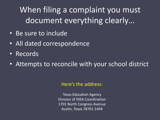 A parents guide to ARD or Individual Education Planning Meeting | PPT