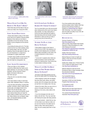 A parent's guide to safe sleep | PDF