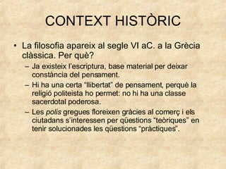 Aparicio Fil I Primers Filosofs | PPT