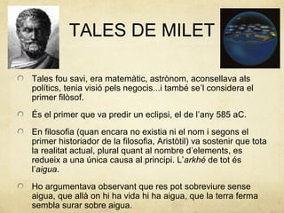 Aparicio filosofia i primers filosofs (presocràtics) | PPT