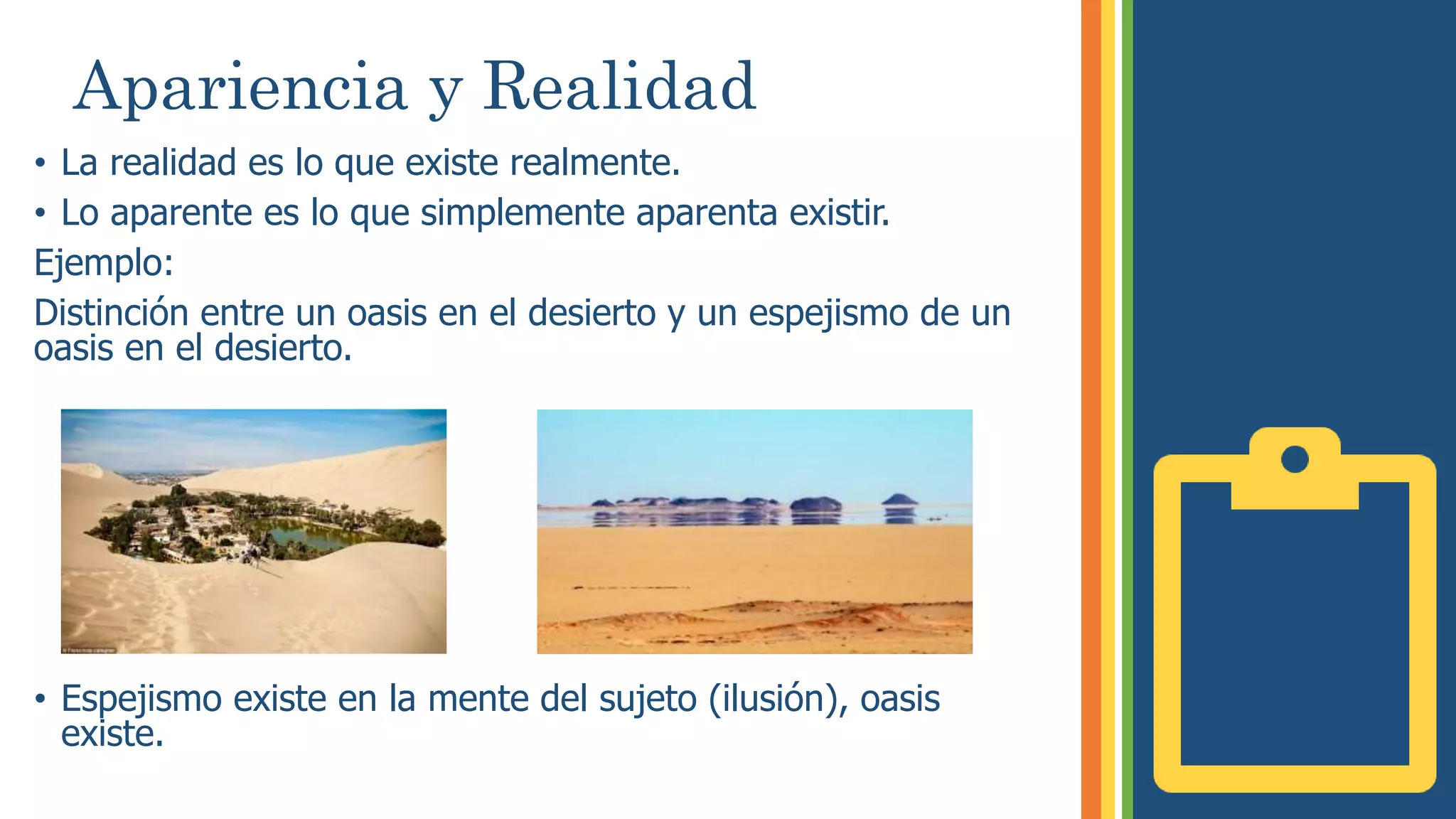 Apariencia y realidad | PPTX