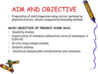 olanzapine solid dispersion | PPT