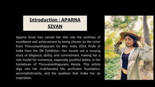MISS THIRUVANANTHAPURAM 2024 - WINNER APARNA SIVAN | PDF