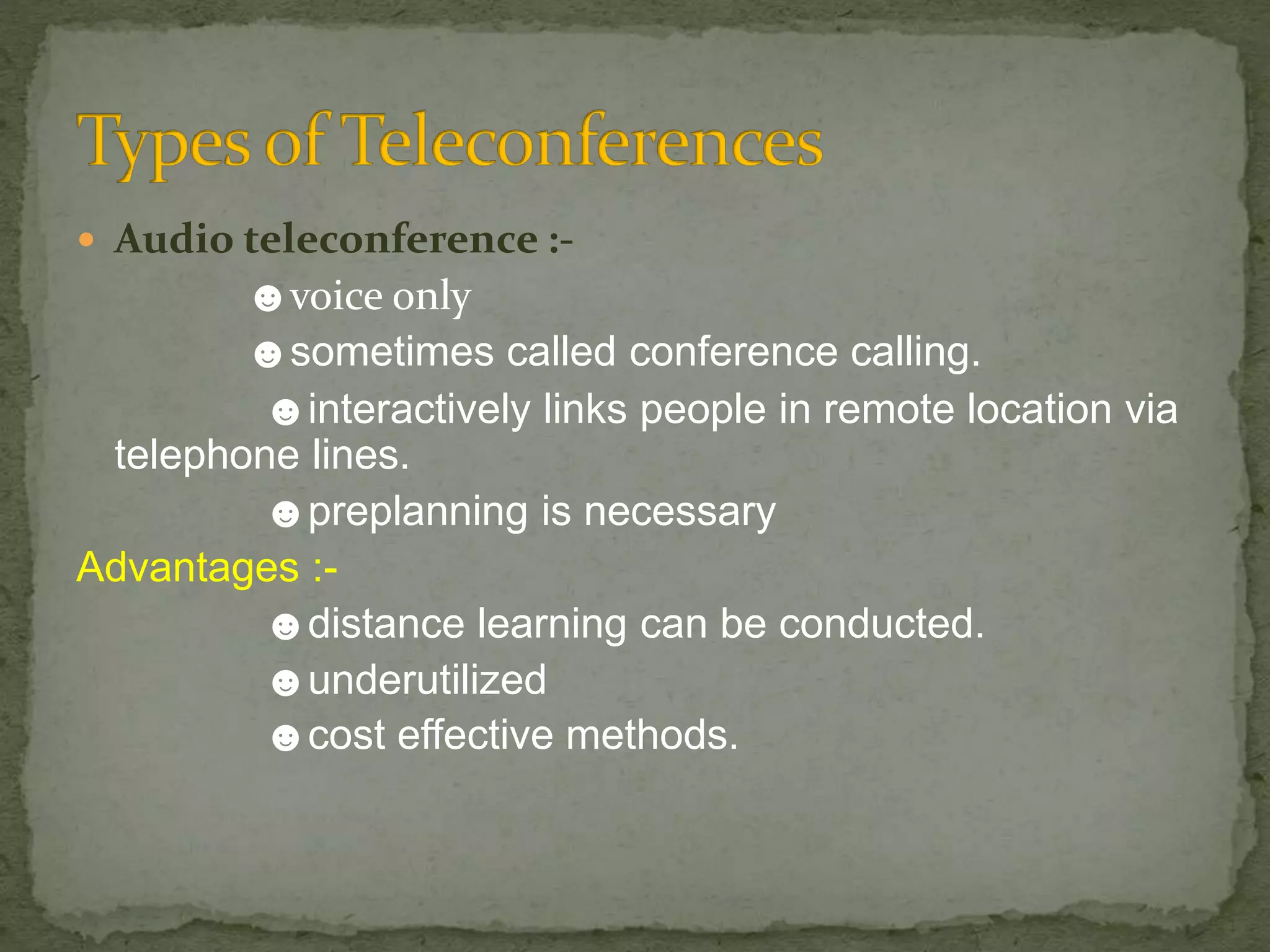 Aparna teleconferencing | PPTX