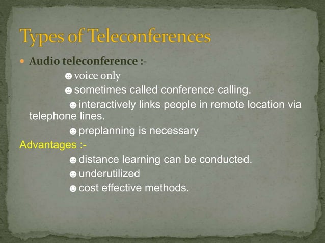 Aparna teleconferencing | PPT