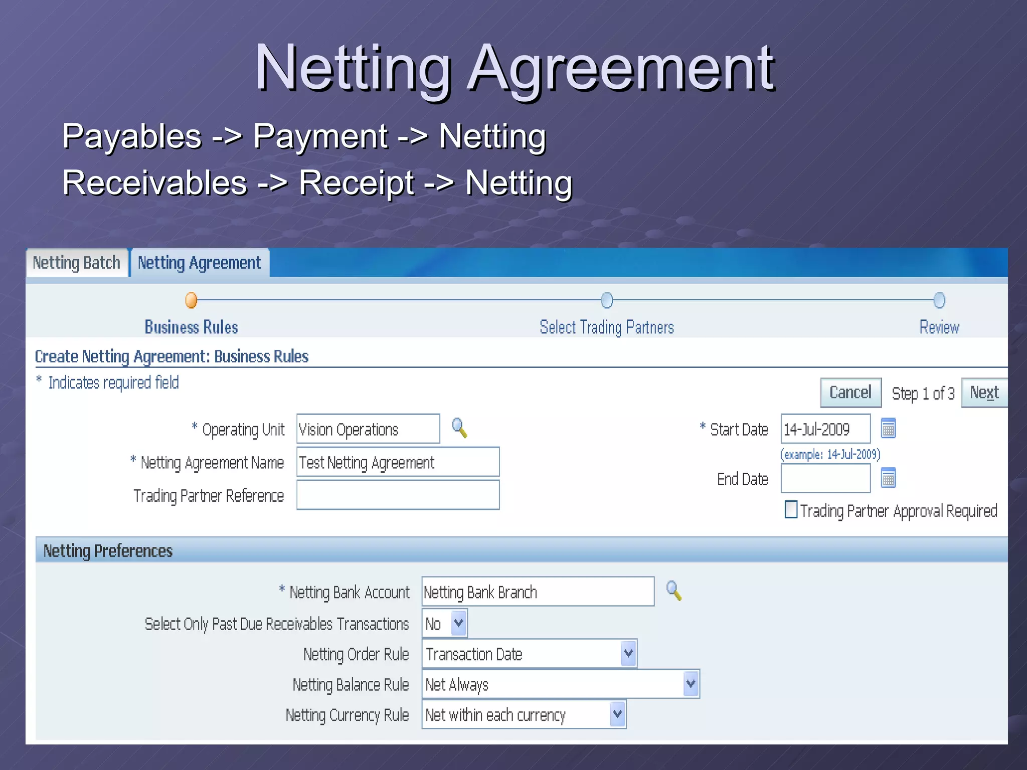 AP/AR Netting R12 | PPT