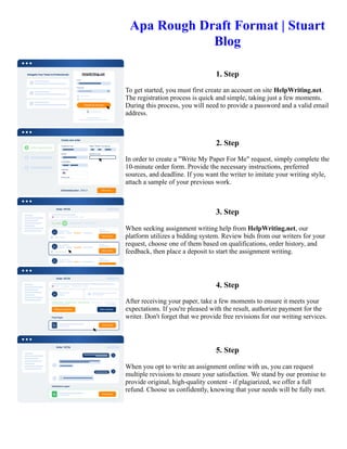 Apa Rough Draft Format Stuart Blog | PDF