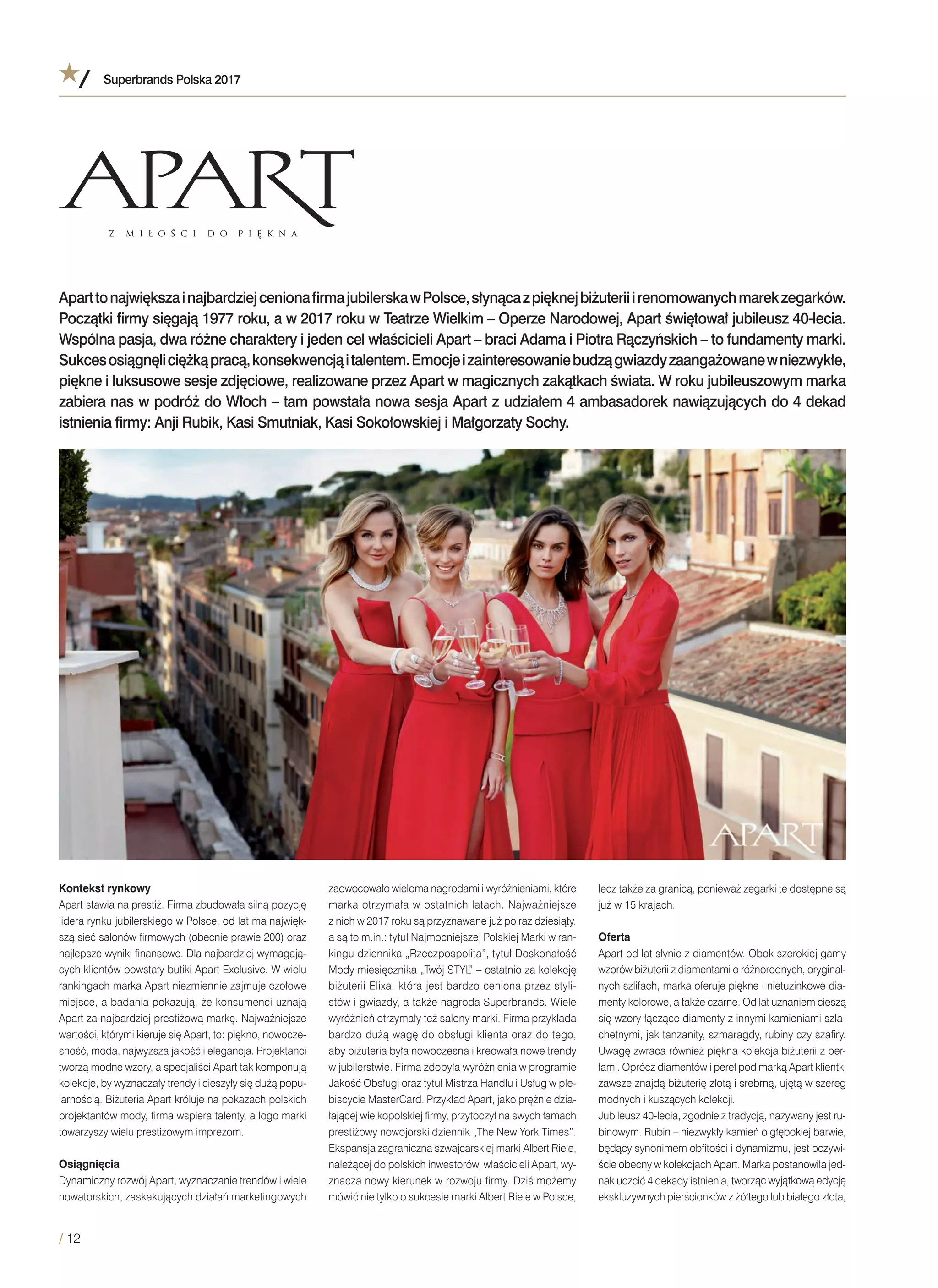 Case study marki Apart z Albumu Superbrands Polska 2017 | PDF