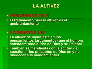 Apartándonos de las cosas que Dios aborrece | PPTX