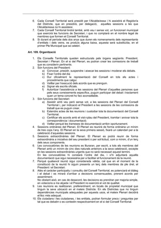 Reglament Orgànic Municipal | PDF