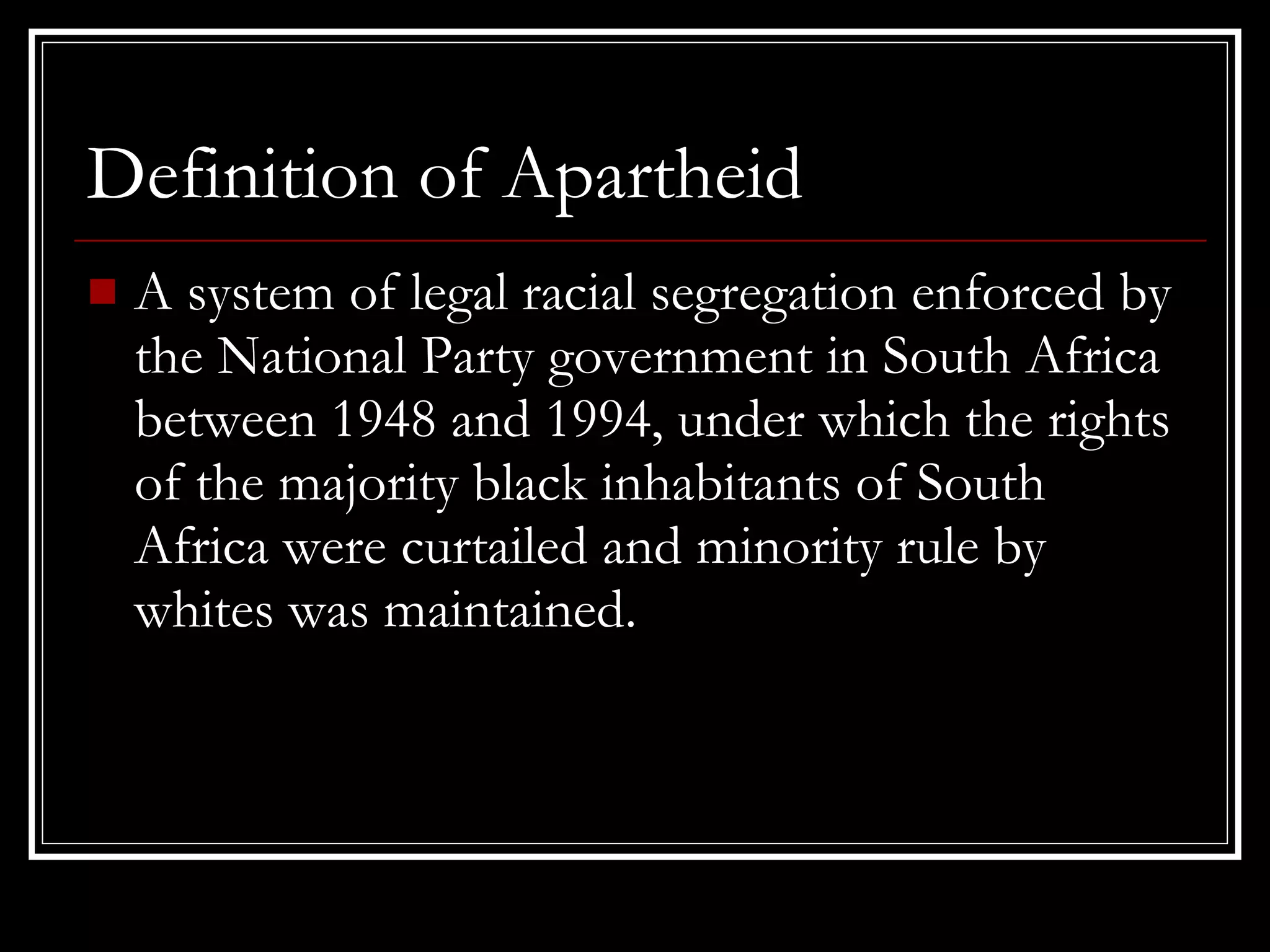 Apartheid | PPT