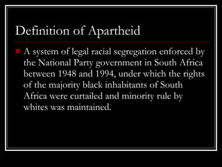 Apartheid | PPT