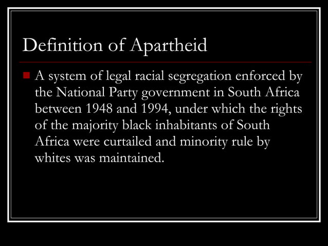 Apartheid | PPT