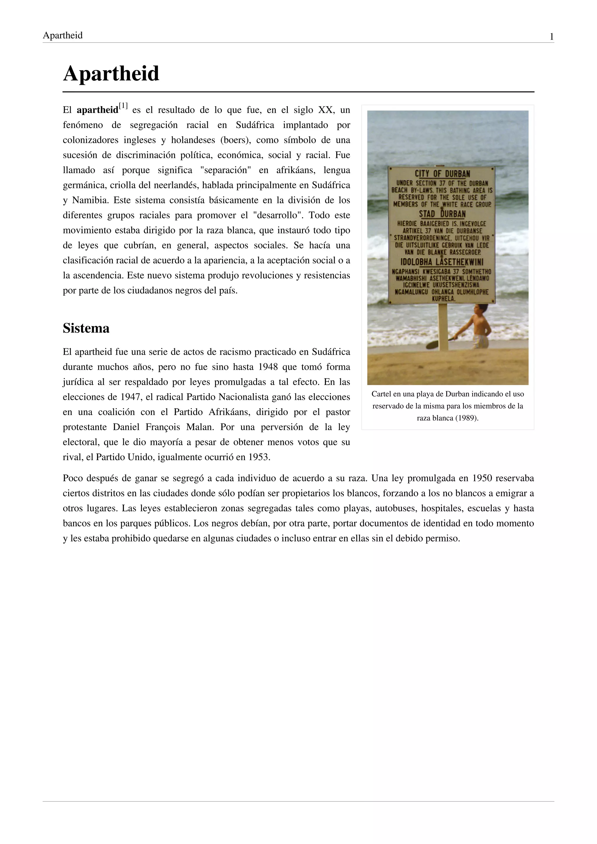 Apartheid | PDF