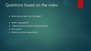 Apartheid | PPTX