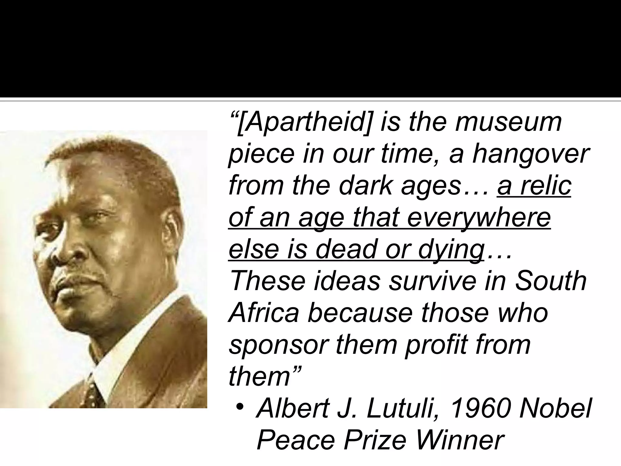 South Africa under Apartheid | PPT