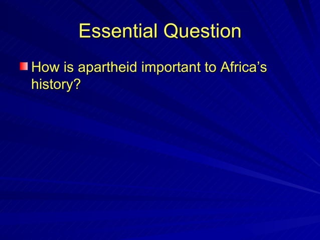 Apartheid In South Africa (2) | PPT