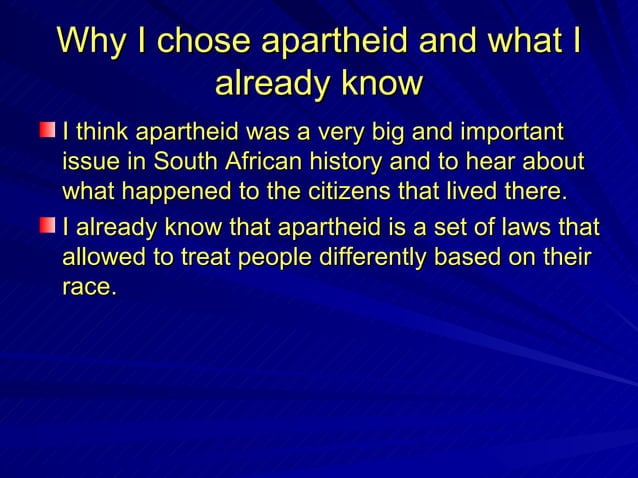 Apartheid In South Africa (2) | PPT