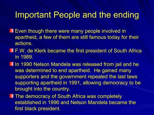 Apartheid In South Africa (2) | PPT