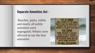 Apartheid laws | PPTX
