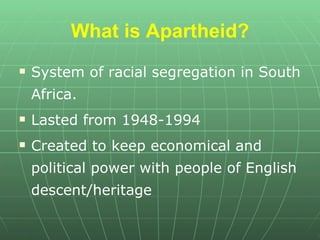 Apartheid Pres | PPT | Debated Sensitive Social Issues | Sensitive Topics