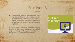 KATIPUNAN NG MGA KARAPATAN-ARTIKULO3.FILI
