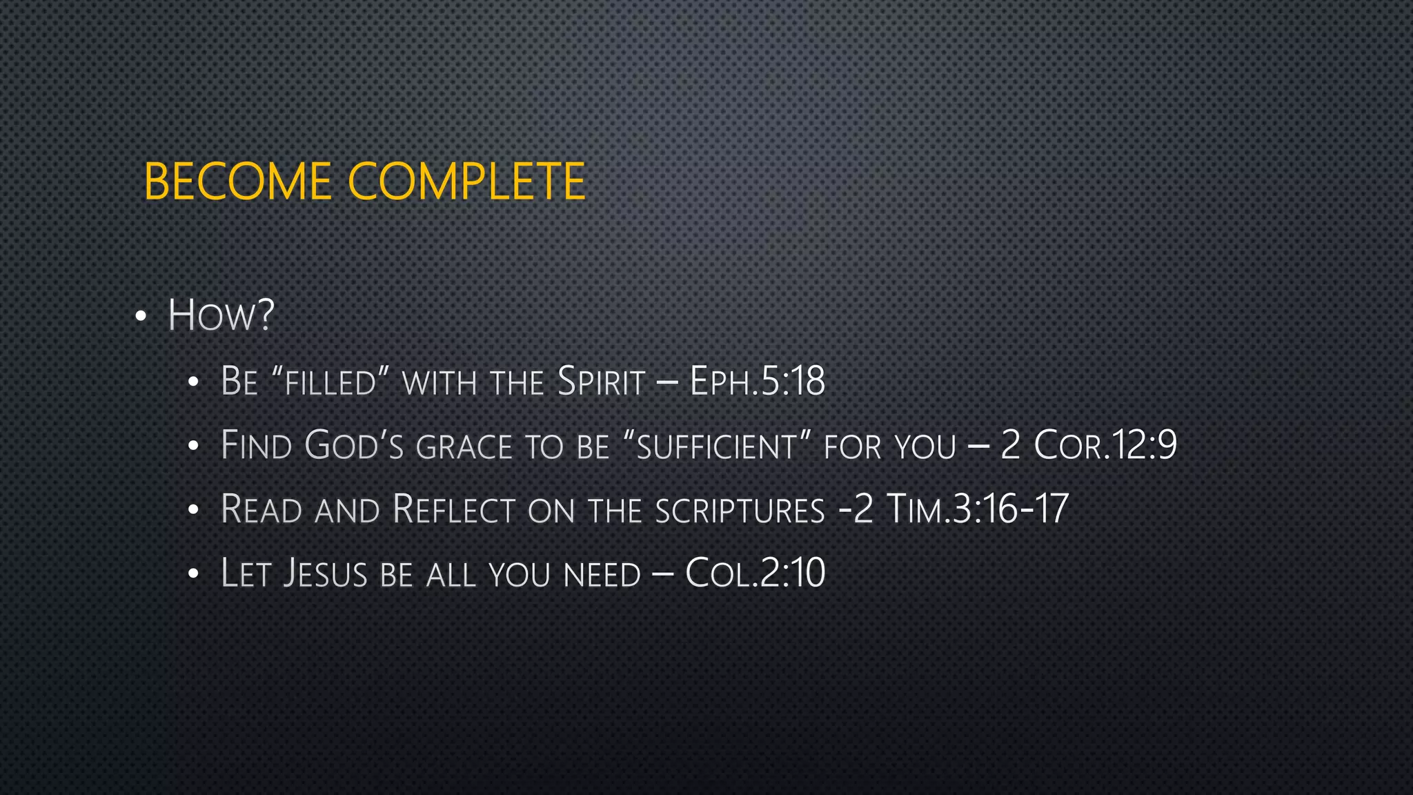 A parting admonition | PPT