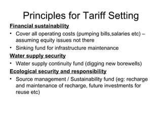 Borewells metering and tariffs in group housing communities | PPT | Water Services | Home Utilities