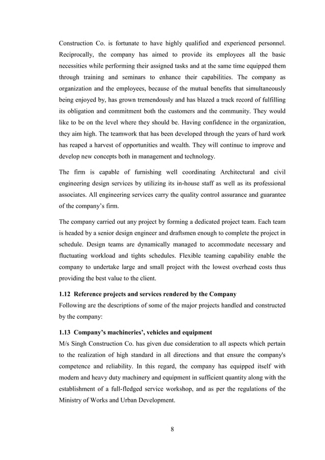 Apartment building construction project report | PDF