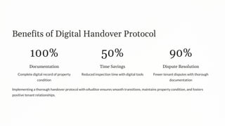 Apartment handover protocol with eAuditor Audits & Inspections | PDF