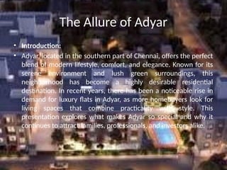 Apartments in Adyar| Villament in Adyar - Raunaq Foundations | PPT