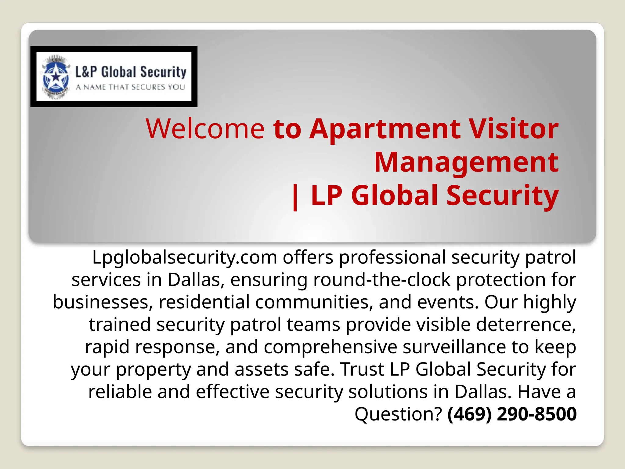 Apartment Visitor Management | LP Global Security ppt.pptx