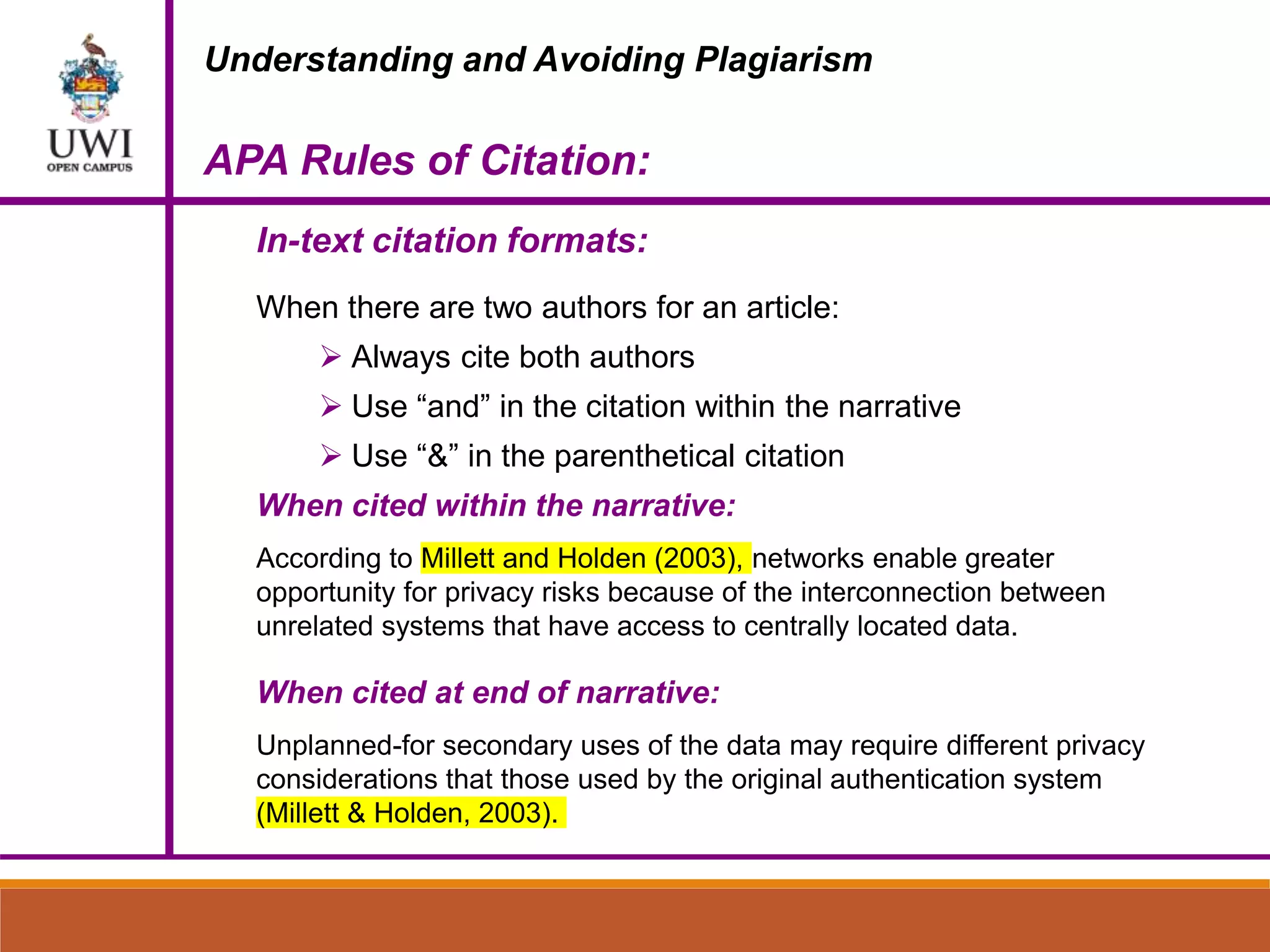 In-text Citations - APA 6th ed | PPTX