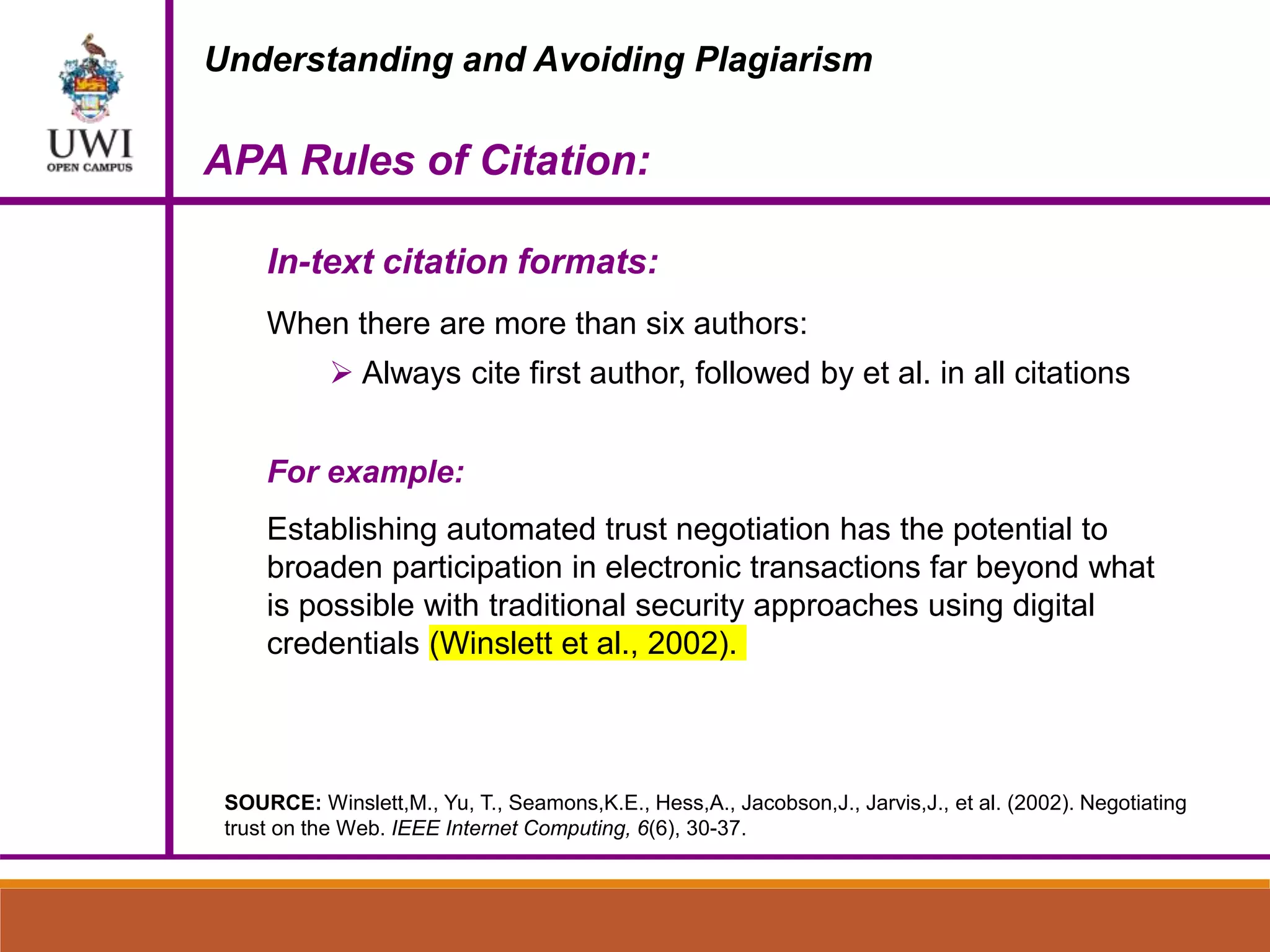 In-text Citations - APA 6th ed | PPTX