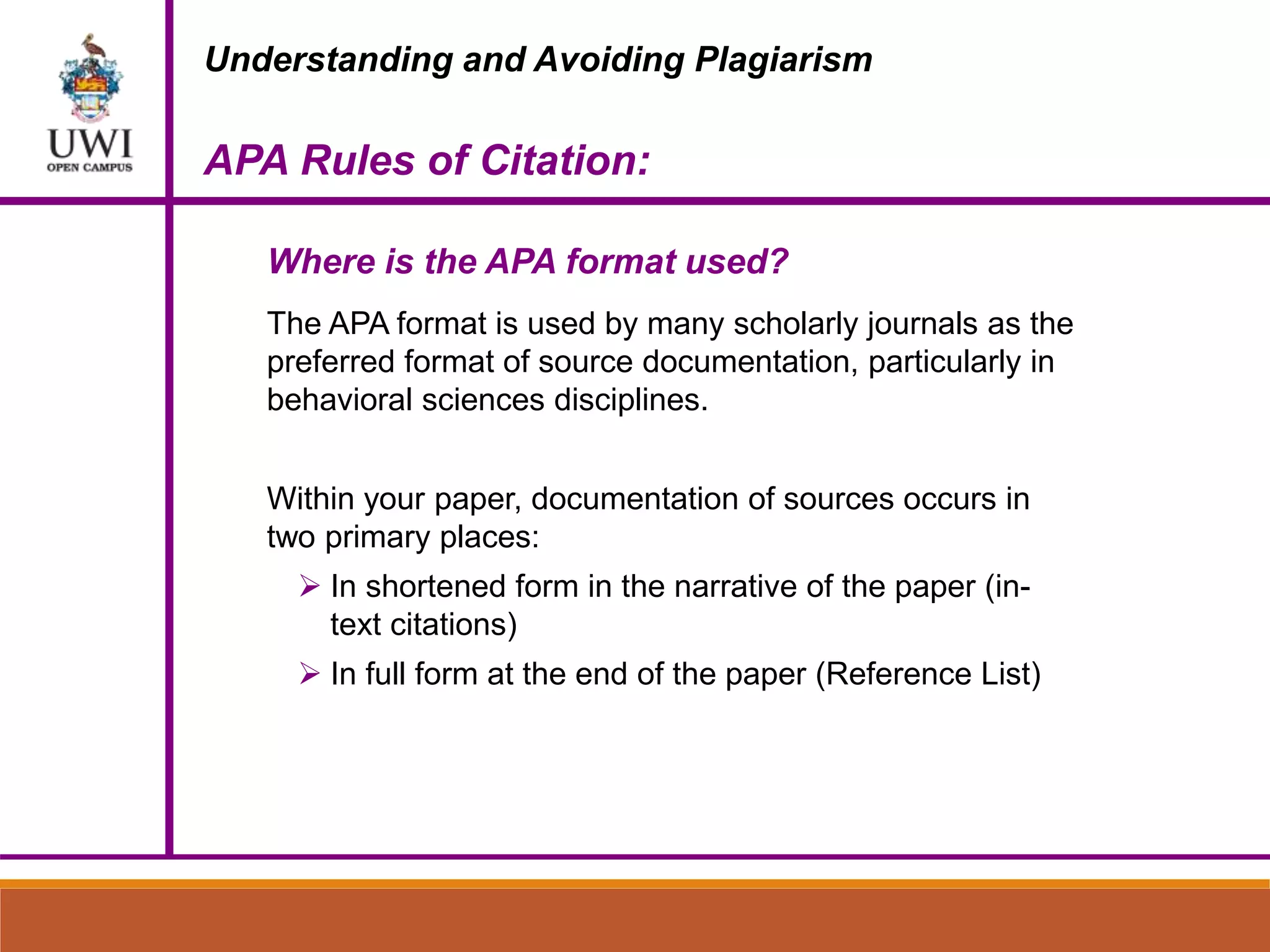 In-text Citations - APA 6th ed | PPTX