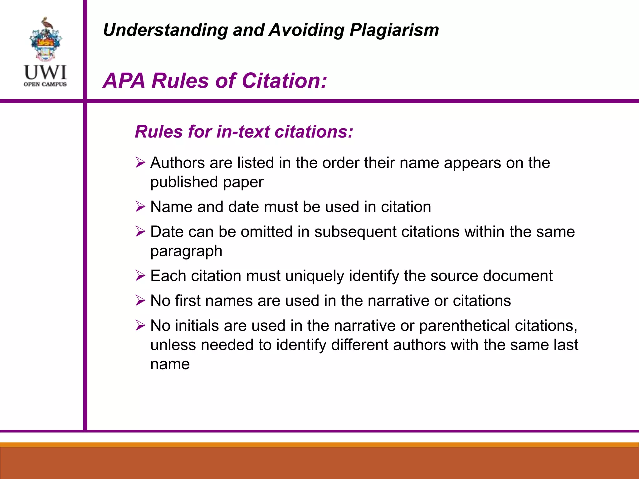 In-text Citations - APA 6th ed | PPTX
