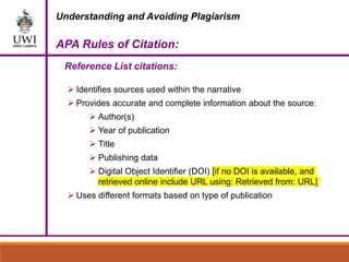 Reference List Citations - APA 6th Edition | PPTX