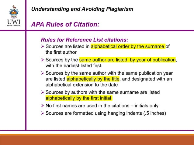 Reference List Citations - APA 6th Edition | PPTX