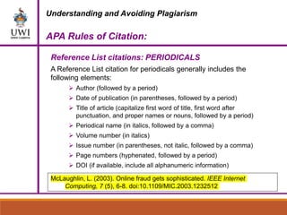 Reference List Citations - APA 6th Edition | PPT